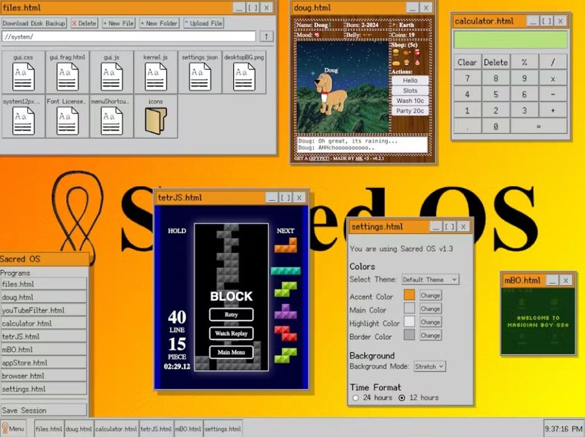 Sacred OS - Retro OS in your browser | Steemhunt