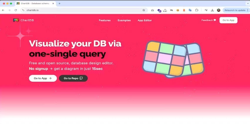 ChartDB - Database schema diagrams visualizer | Steemhunt