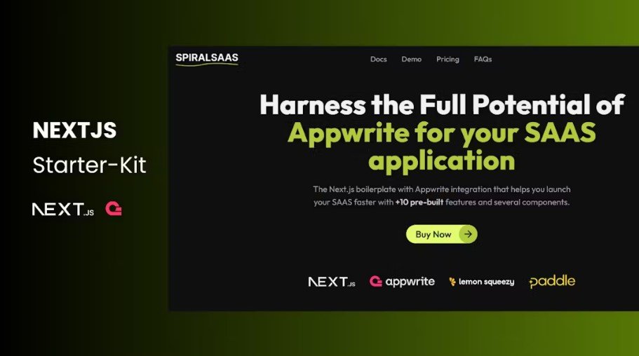 Spiralsaas - SAAS starter kit for Next.js with Appwrite integration ...