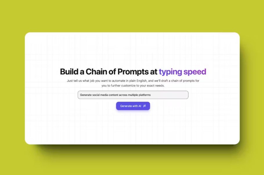 PromptChainer - Free & fast chain of prompts generator | Steemhunt