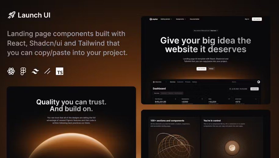 Launch UI - Animated landing page components made with Tailwind ...