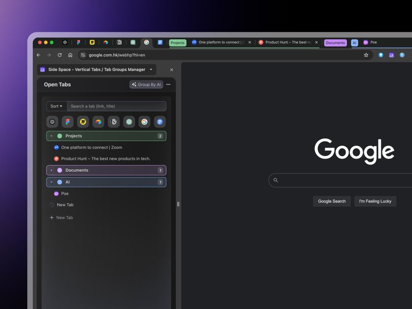 Side Space - Your AI-powered vertical tabs manager for browsing | Steemhunt