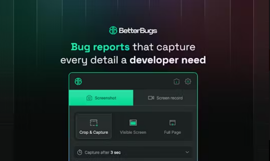 BetterBugs.io - Capture bugs, record sessions, and fix with AI | Steemhunt BetterBugs.io - Capture bugs, record sessions, and fix with AI | Steemhunt