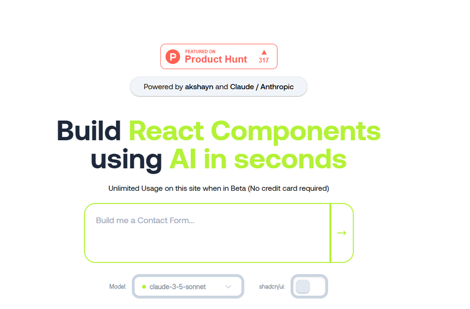 Reactai Open Source Free Ai React Components Builder Steemhunt