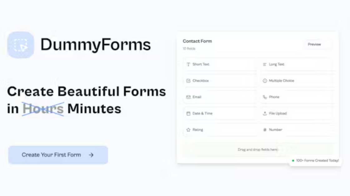 DummyForms - Create Beautiful Forms in Minutes | Steemhunt