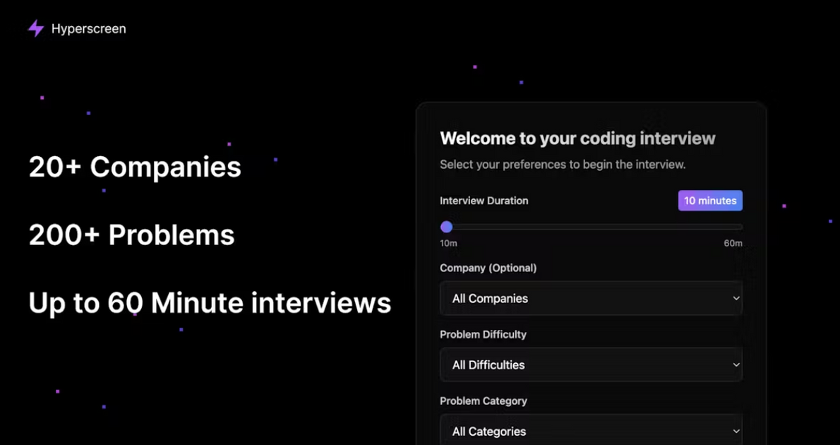 Hyperscreen AI - Mock technical interviews cheaper than a human, using ...