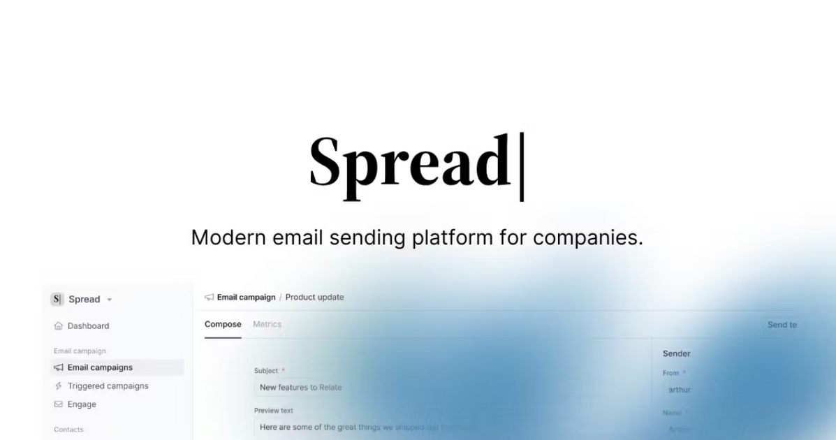 Spread - Modern email sending platform for companies | Steemhunt