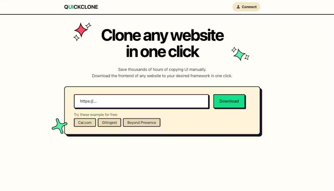 Quick-Clone - Clone any website in one click (FREE test) | Steemhunt