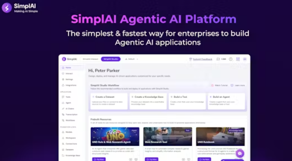 SimplAI - The simplest and fastest way to build and deploy Agentic AI ... SimplAI - The simplest and fastest way to build and deploy Agentic AI ...