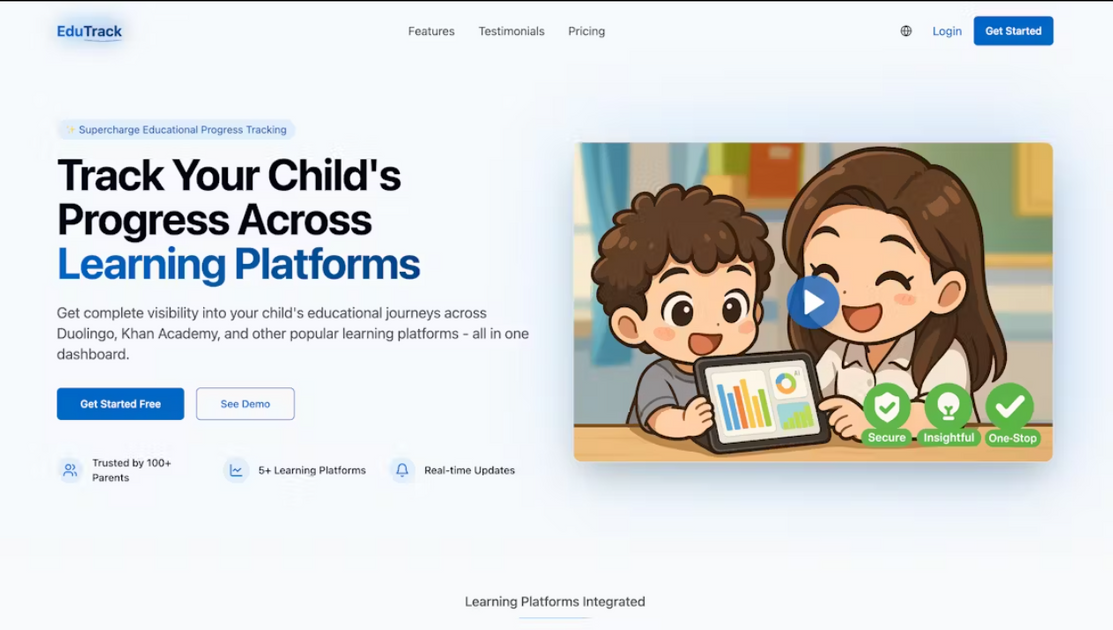 EduTrack - Track Your Child's Progress Across Learning Platforms ...