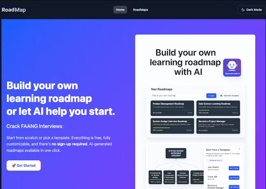 RoadMapTracker - Your learning journey with AI, visualised. Fully Free ...