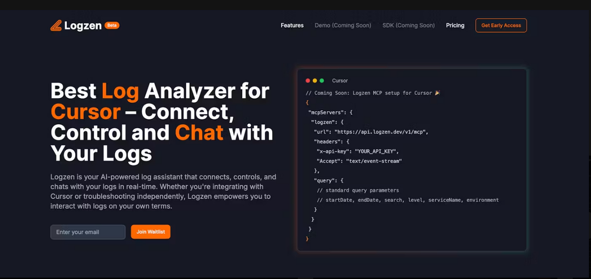 Logzen - Early Access to the Smartest Log Analyzer for Cursor | Steemhunt