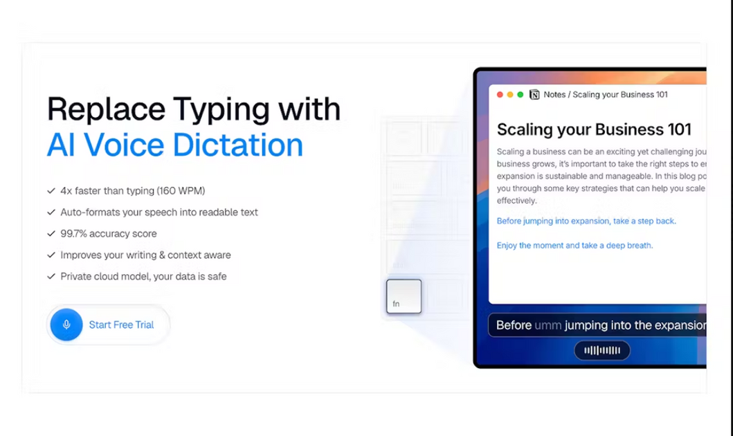 Voicetype AI - Replace typing with AI voice dictation | Steemhunt