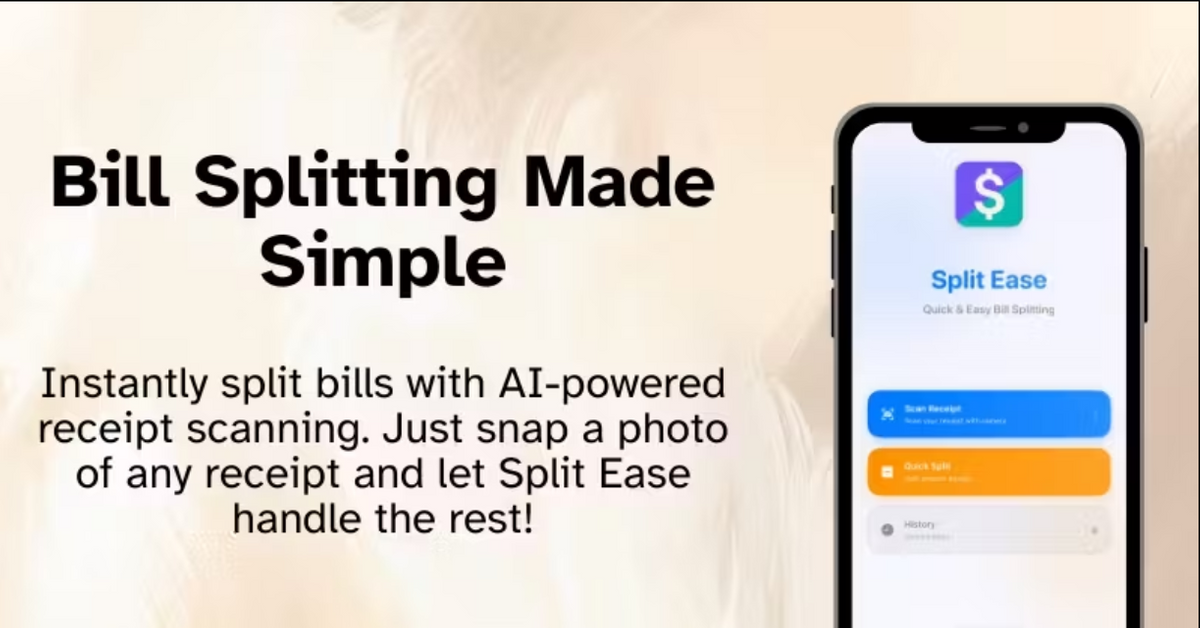 Split Ease - Bill splitting app with receipt scanner | Steemhunt