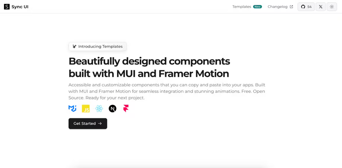 Sync UI - Animated UI kit for MUI + React devs | Steemhunt