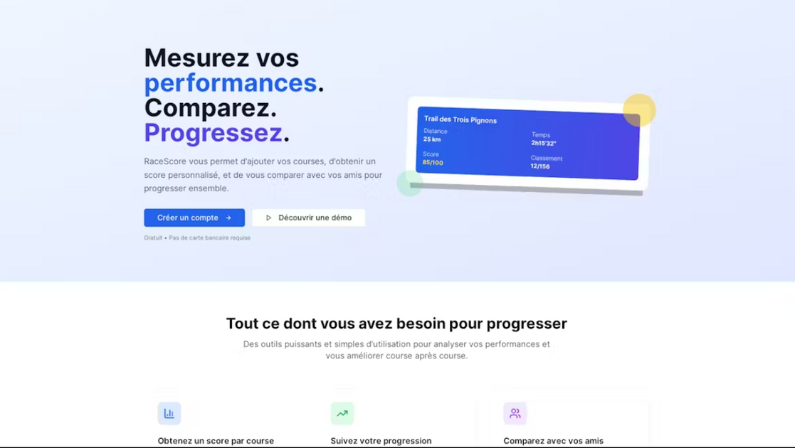 RaceScore - Suivi et notation de vos courses | Steemhunt