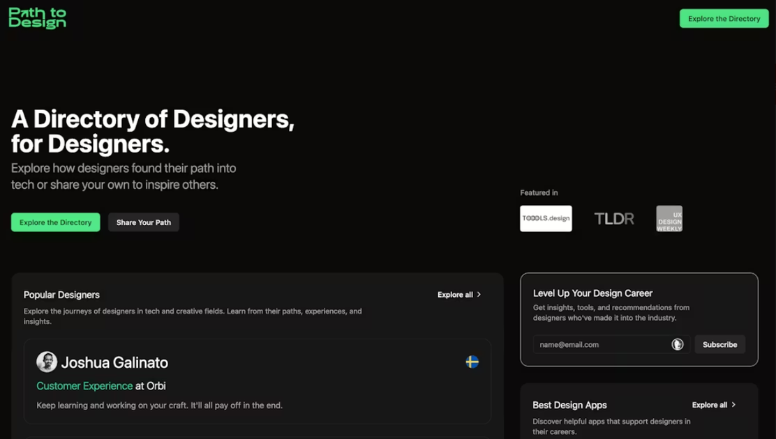 Path To Design - A Directory of Designers, for Designers | Steemhunt