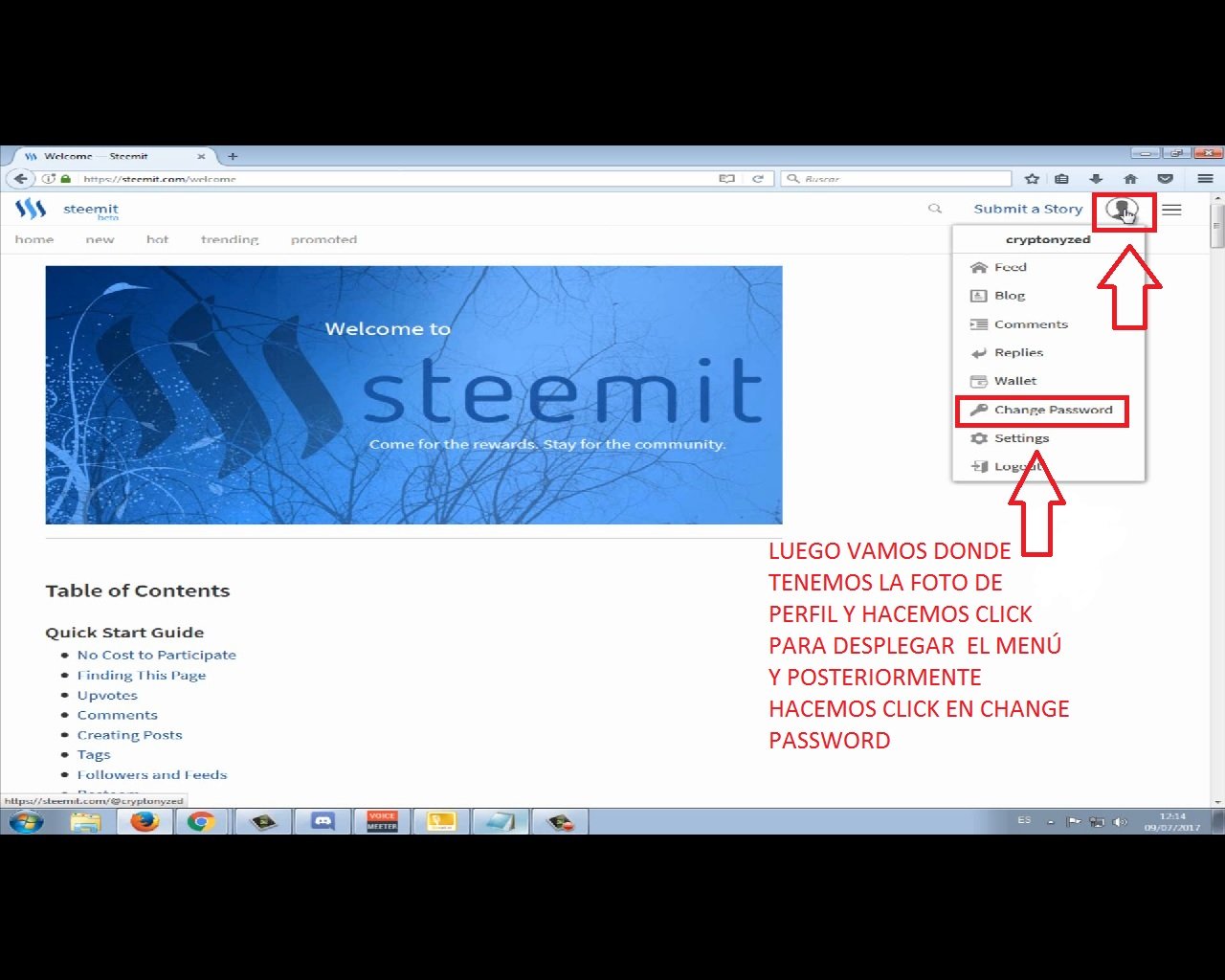 Como cambiar la contraseña en Steemit — Steemit