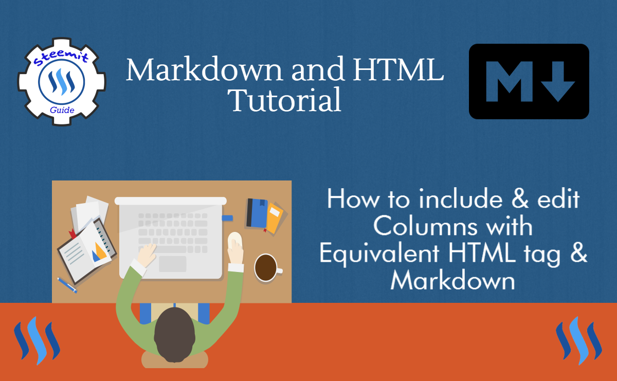 How to insert 2 Columns and edit Text Style with equivalent HTML tags using Steemit's Raw ...