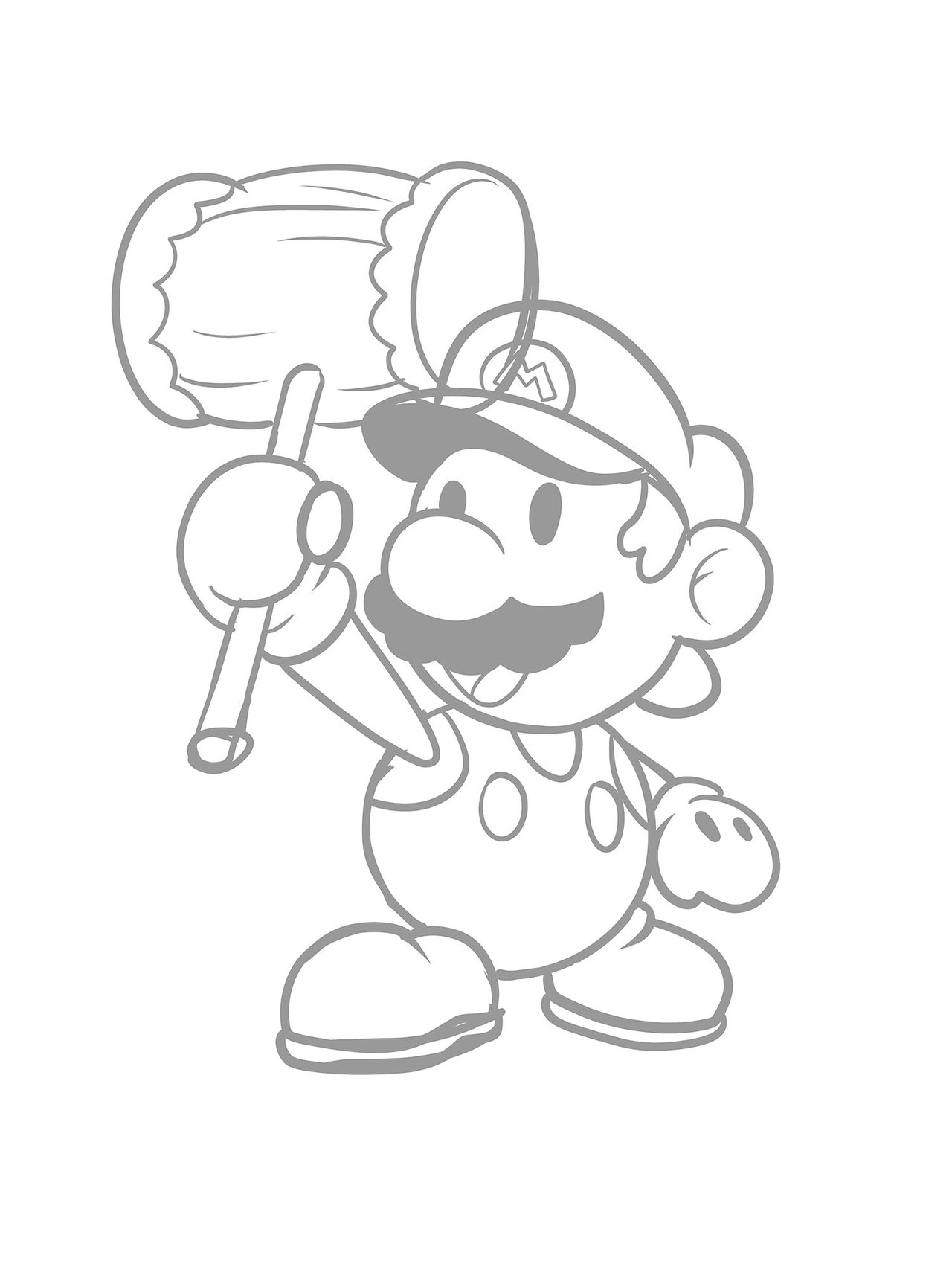 Nintendo's Paper Mario Digital Fan Art [Process Drawing] — Steemit