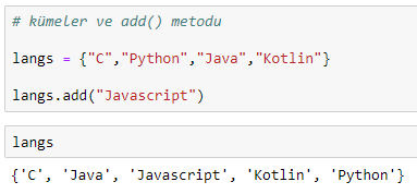 Kümeler (Sets) #5 - Python Dersleri (Tutorials) — Steemit