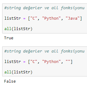 all () Fonksiyonu - Python Dersleri (Tutorials) — Steemit