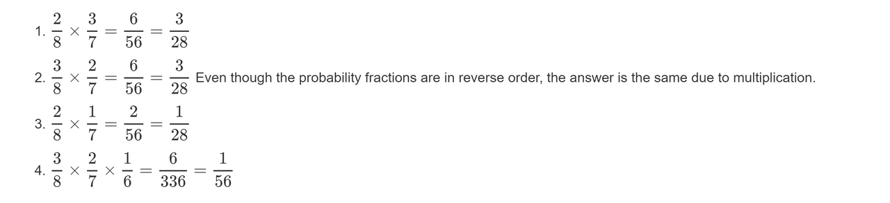 Basic Probability Without Replacement — Steemit