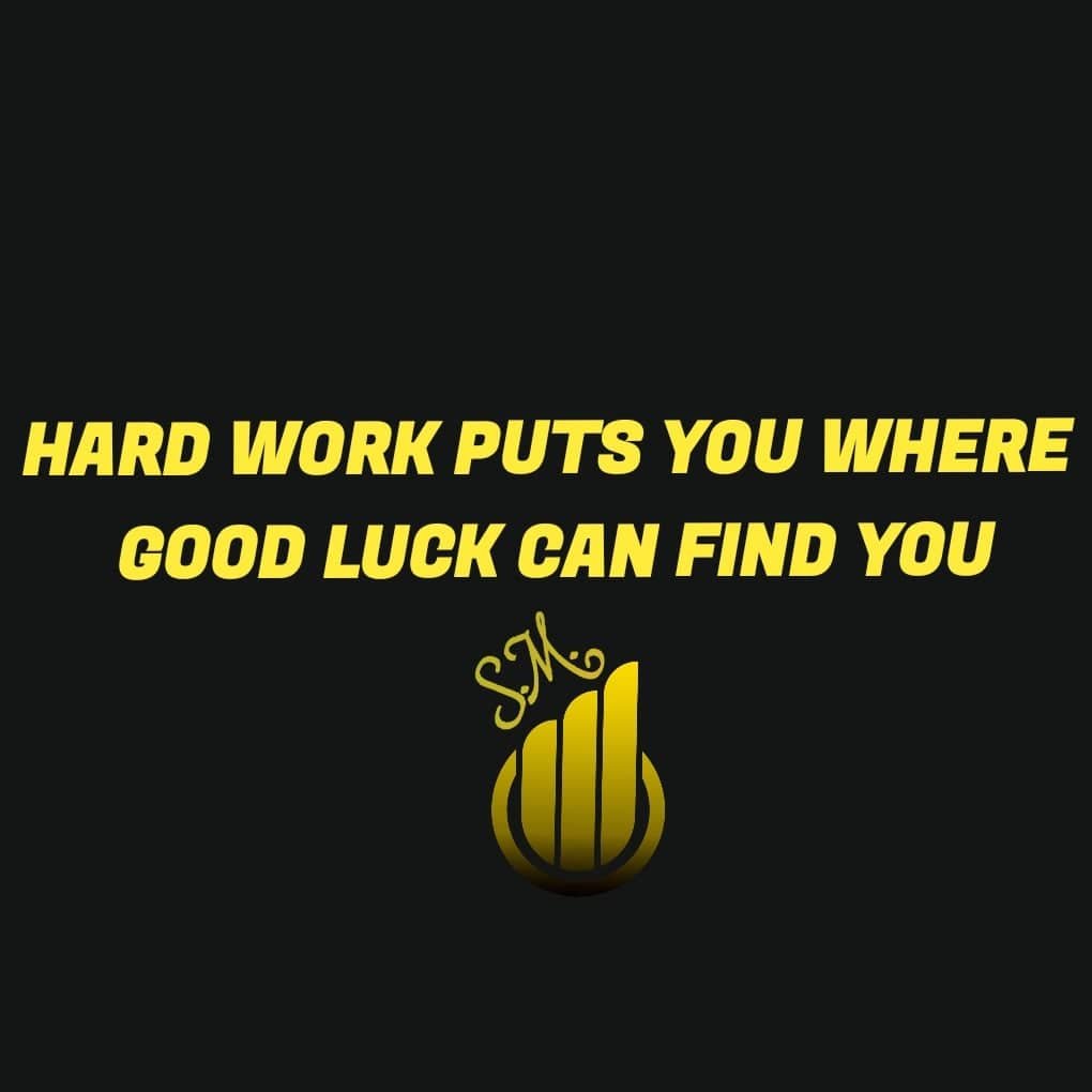 HARD WORK PUTS YOU WHERE GOOD LUCK CAN FIND YOU. — Steemit