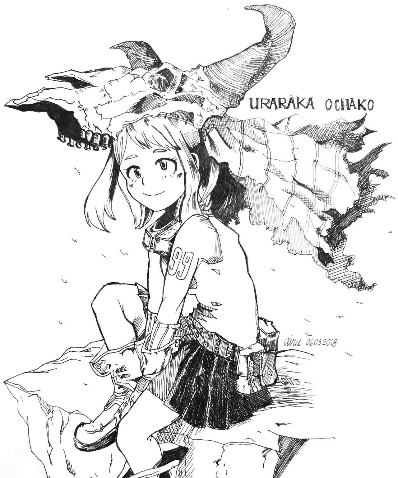 Drawing Uraraka Ochako | Boku no Hero Academia Fanart — Steemit