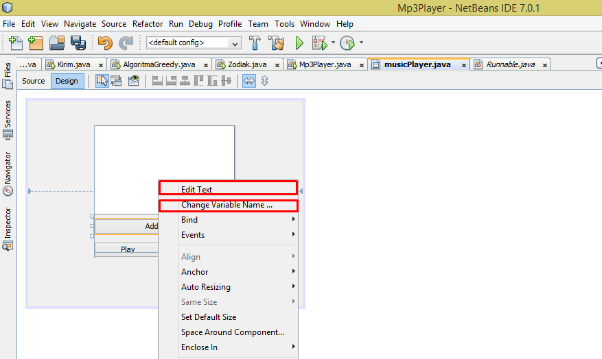 Java Tutorial : How To Create java JFrame/GUI To Play Music On NetBeans ...