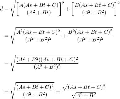 Perpendicular Distance from a Point to a Straight Line: Derivation of ...