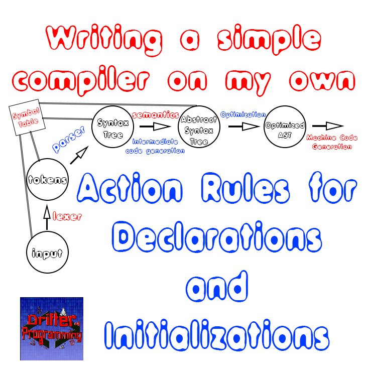Writing a simple Compiler on my own - Action Rules for Declarations and Initializations [C][Flex ...
