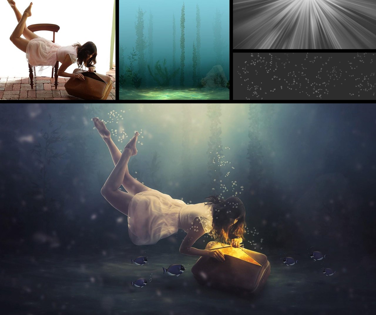 Underwater Effect Manipulation - Photoshop Tutorial | Dramatic Light Effects — Steemit