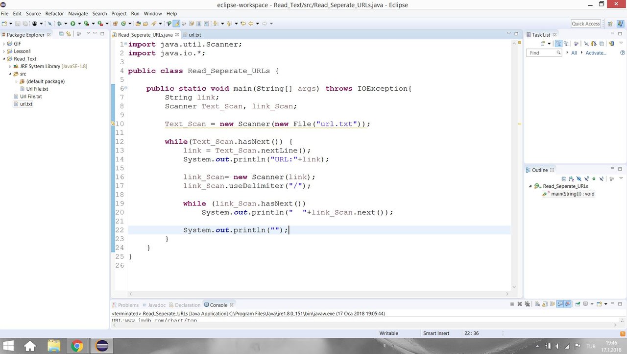 Reading Text Files And Parsing It Using Iterators And Delimiter In Java