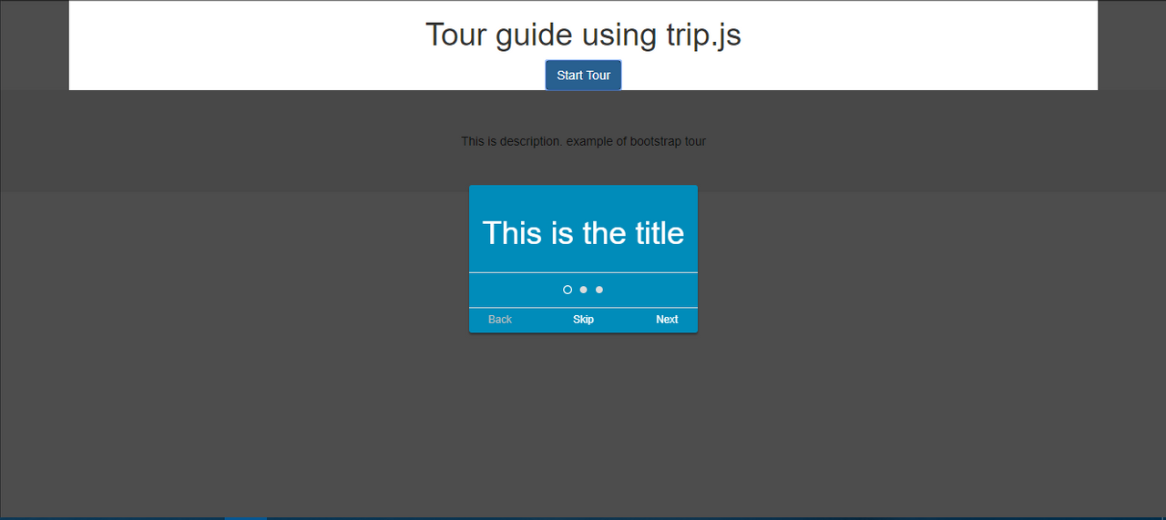 Website tour using Trip.js — Steemit