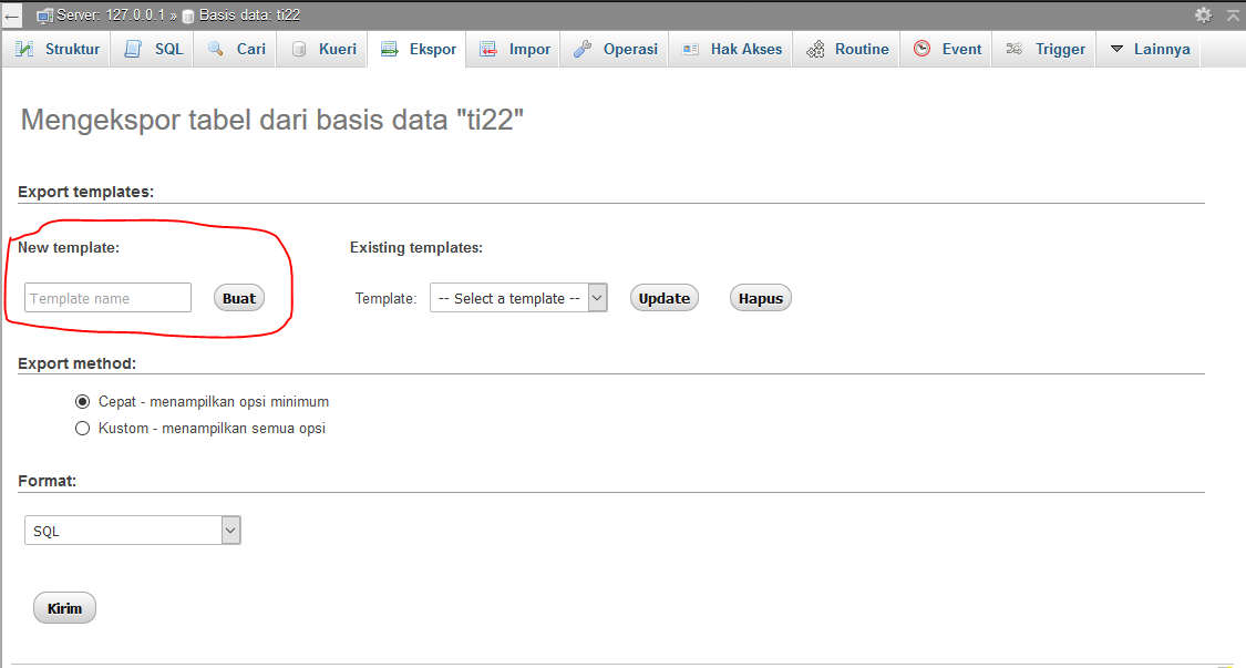 Tutorial Dasar - Cara Export Database Pada Phpmyadmin Dalam Bentuk ...