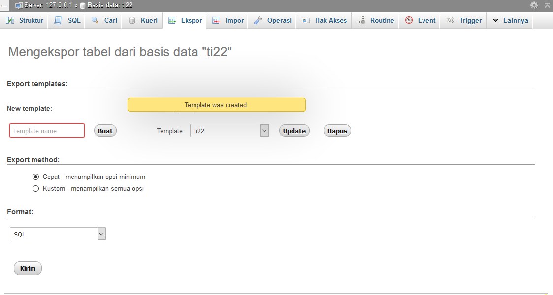Tutorial Dasar - Cara Export Database Pada Phpmyadmin Dalam Bentuk ...