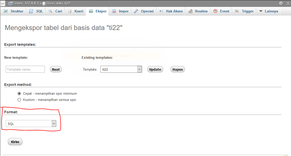 Tutorial Dasar - Cara Export Database Pada Phpmyadmin Dalam Bentuk ...