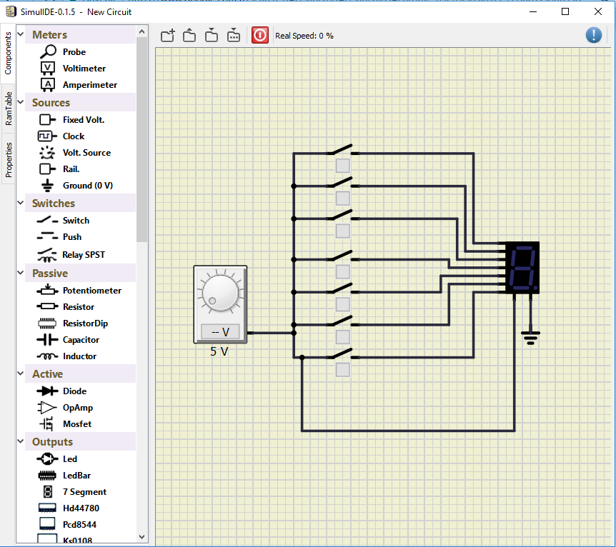 Electronics Simulations #1 | Designing 7 Segment Circuit by using SimulIDE simulator — Steemit