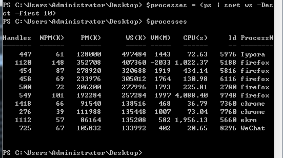 Use powershell to create a pie chart to show the processes — Steemit