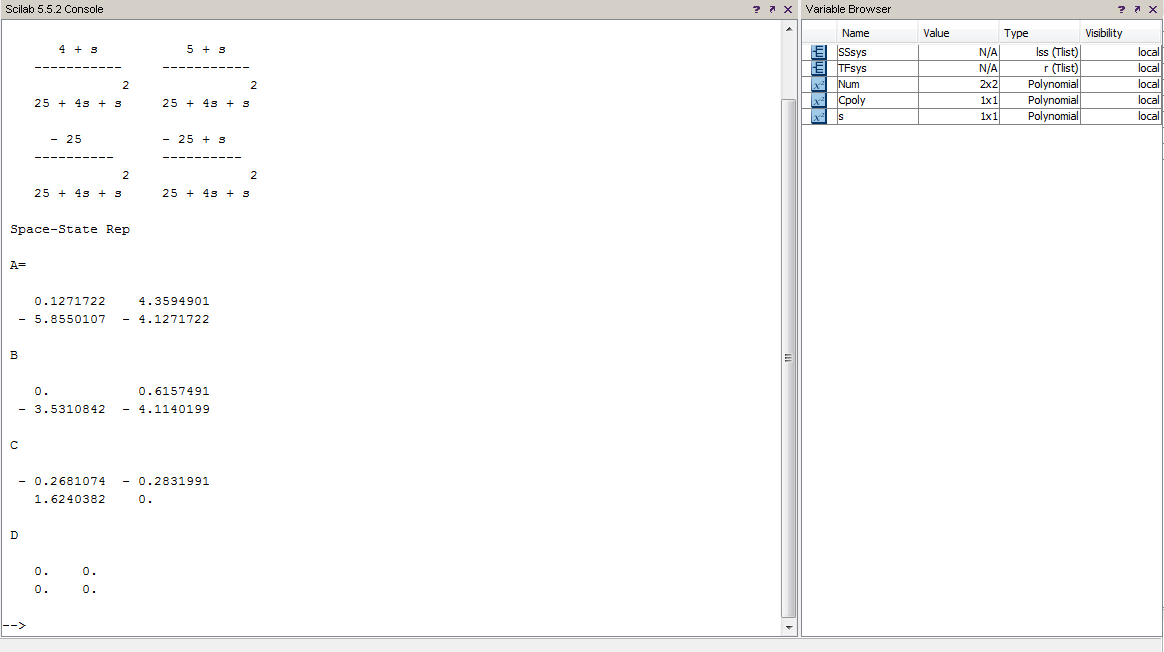 Scilab: Transformation of Control Systems Mathematical Models — Steemit