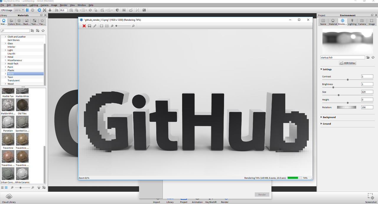 Github 3D Logo / Renders with High Glossy Materials — Steemit