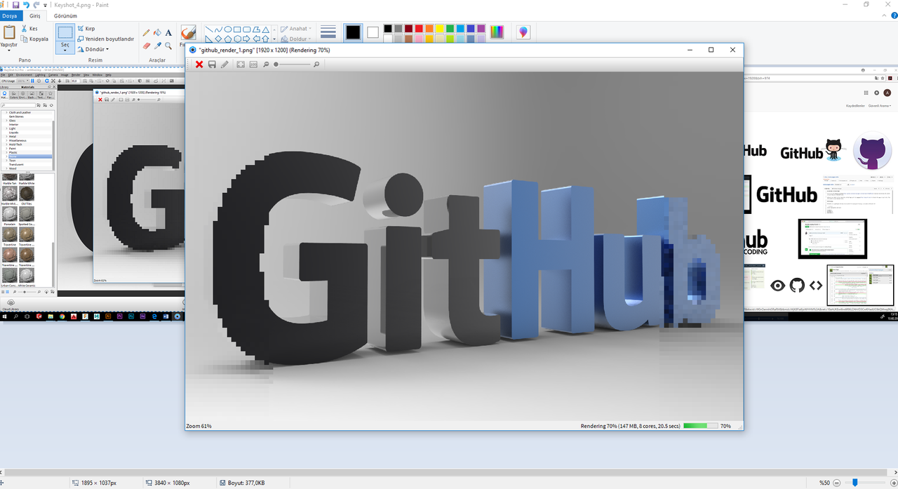 Github 3D Logo / Renders with High Glossy Materials — Steemit