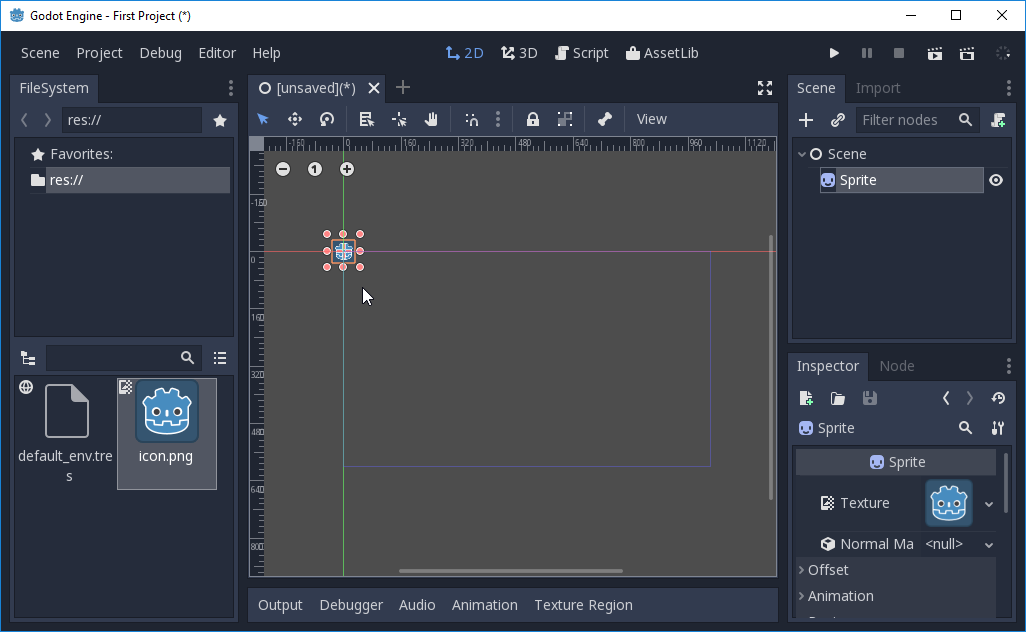 Tutorial (Godot Engine v3 - GDScript) - Move your Sprite! — Steemit