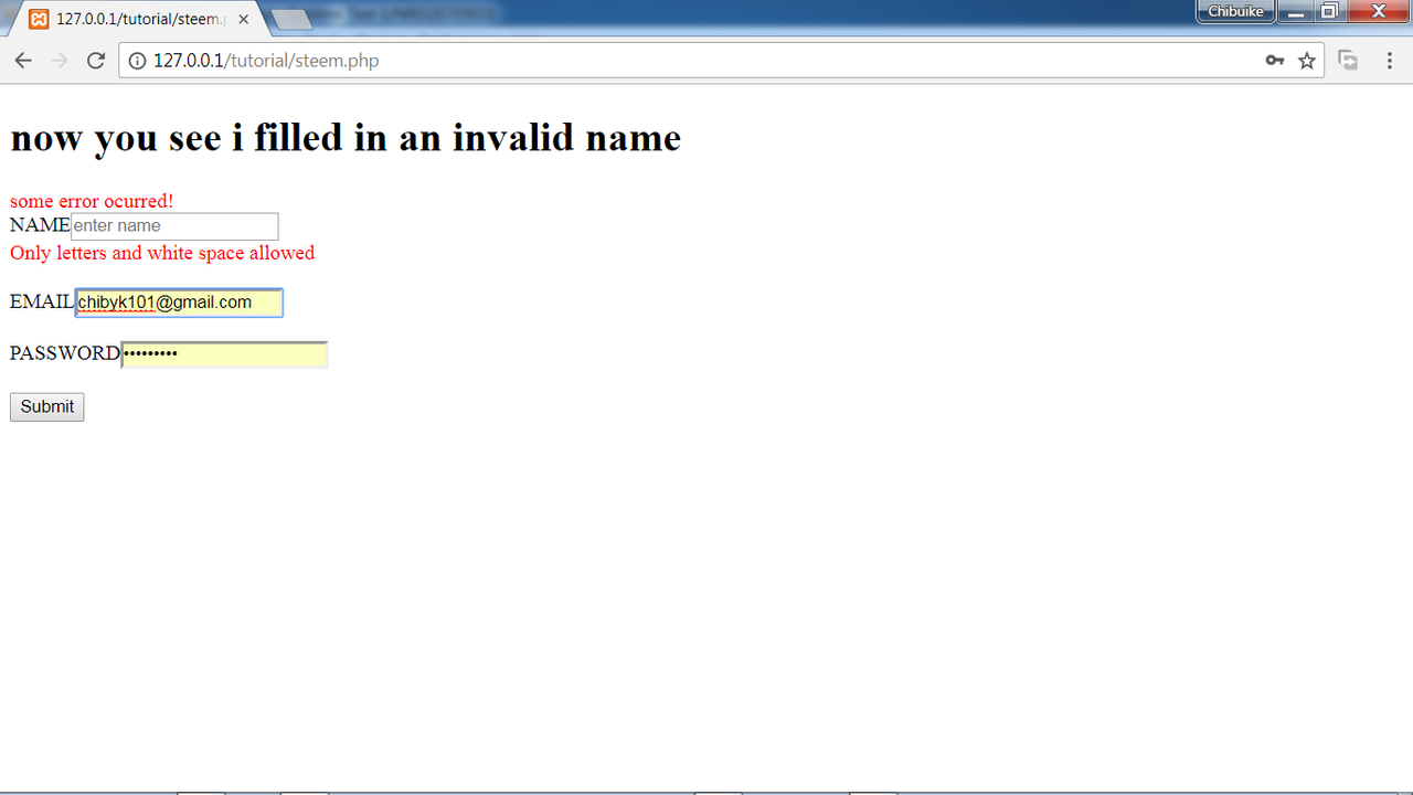HOW TO VALIDATE FORM INPUTS BEFORE SUBMISSION USING PHP. — Steemit