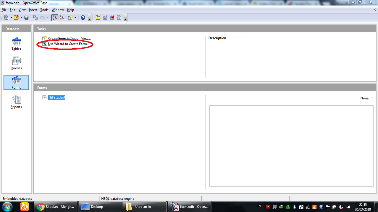 Tutorial How to Make Save Button and Add New Data Button in form on Openoffice Base Using Apache ...