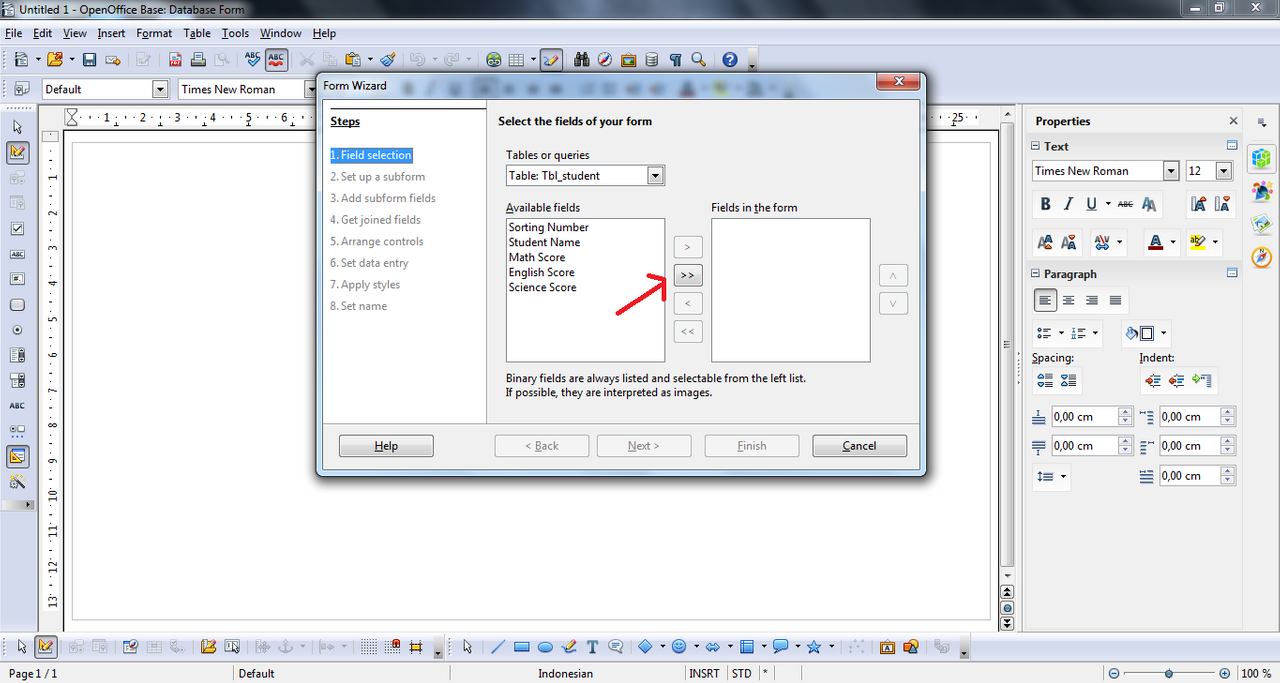 Tutorial How to Make Save Button and Add New Data Button in form on Openoffice Base Using Apache ...