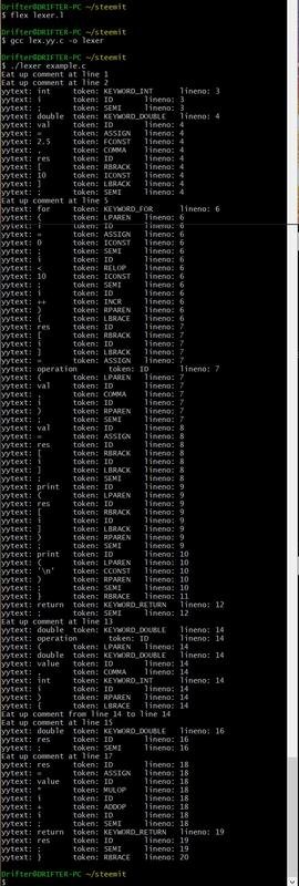 Writing a simple Compiler on my own - Lexical Analysis using Flex — Steemit