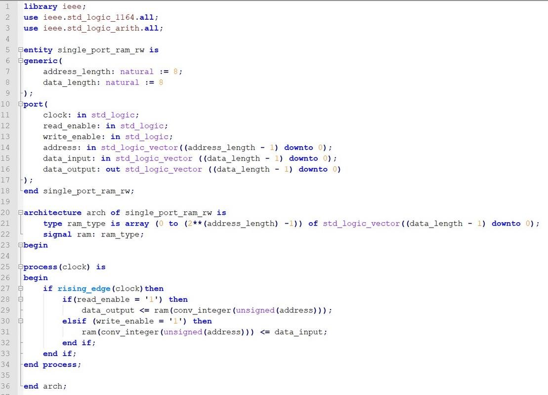 Logic Design - How to write simple RAM in VHDL — Steemit