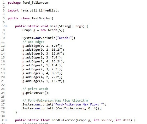 Programming - Java Graph Maximum Flow Algorithm (Ford-Fulkerson) — Steemit